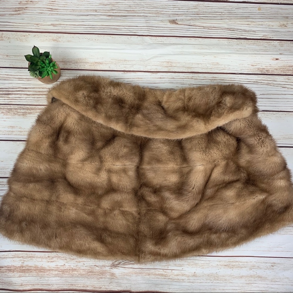 Authentic 1950’s Brown Mink Stole Pelt Cape Fur - Gem